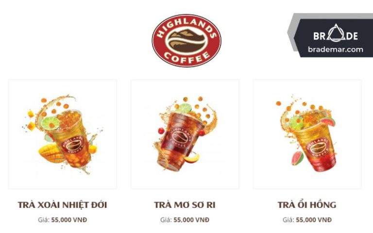Danh mục sản phẩm của Highlands Coffee - Brade Mar